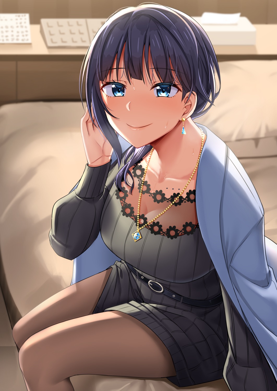 nosa love live! nijigasaki high school idol club asaka karin cleavage dress pantyhose see ...